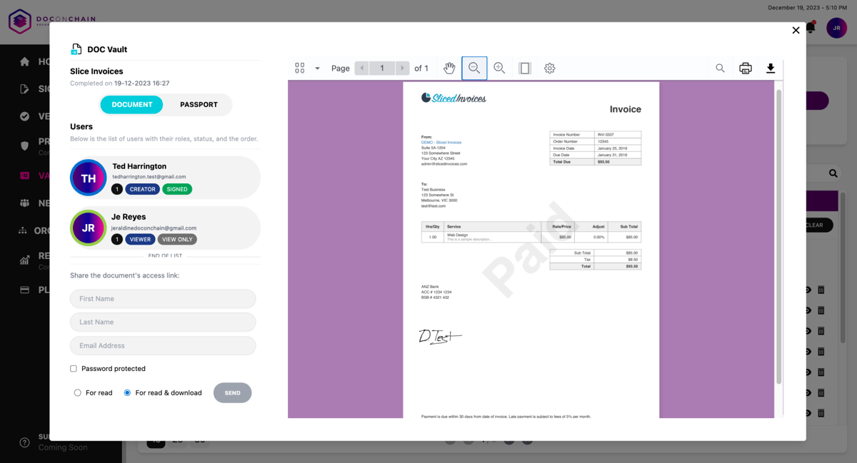 DOCONCHAIN | Products